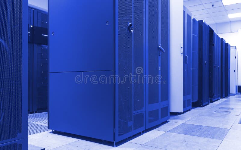 Supercomputer Clusters in the Abstract Room Data Center Stock Photo ...