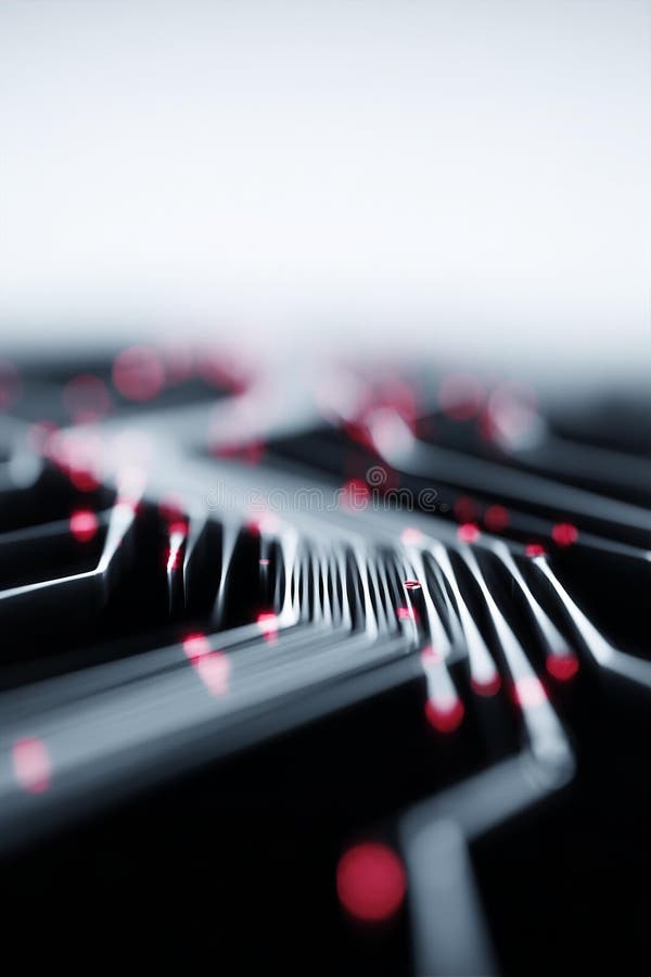 Supercomputer CPU and GPU, Circuits Mother Board Interconnection with ...