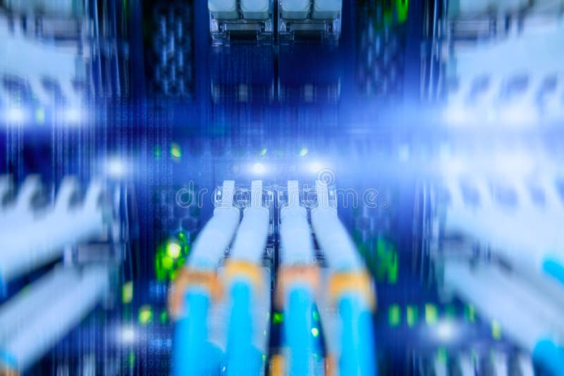 Fiber Optical Connector Interface. Multiple Exposure Stock Image ...