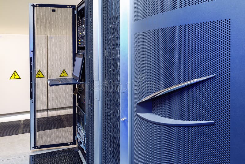 Supercomputer Terminal Management in the Data Center Stock Image ...
