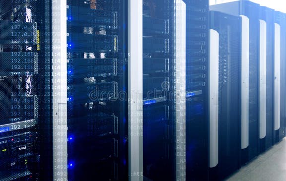 Supercomputers in Computational Data Center Stock Image - Image of information, futuristic ...