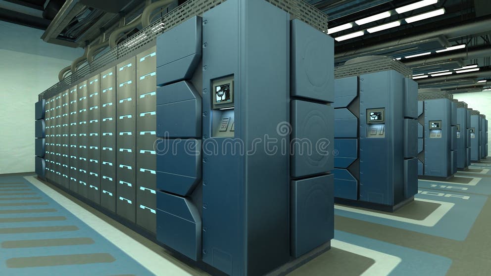 Supercomputing Center stock image. Image of computer - 73247247