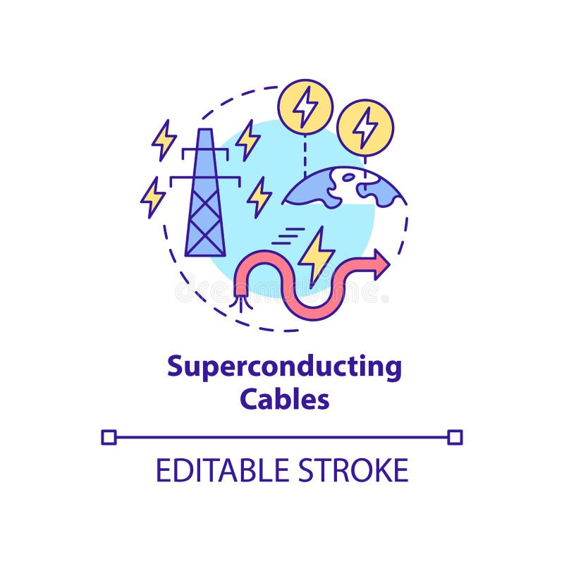 Superconducting Cable RGB Color Icon Stock Vector - Illustration of ...