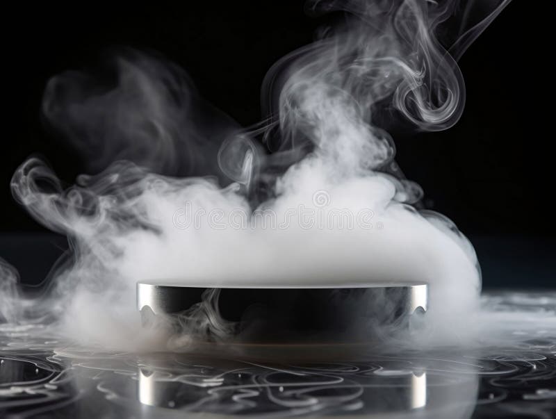 Superconducting Magnet Levitates Over Liquid Nitrogen - AI Generated ...