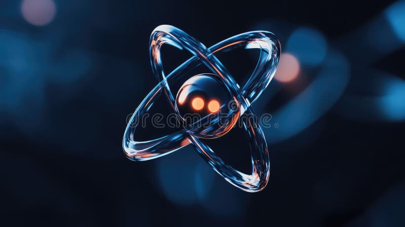 Superconductivity Floating Atom Stock Illustration - Illustration of ...