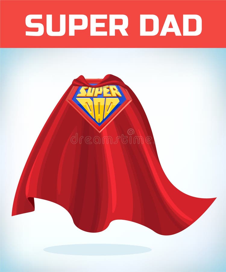 Superdad Sign. Super Dad. Father Day. Shield Isolated on Blue ...