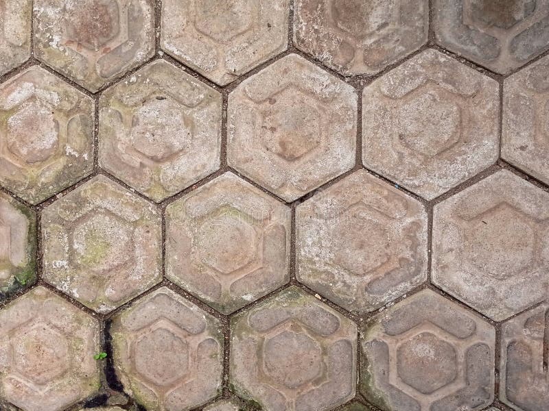 Superficies De Suelo Con Bloques De Pavimento Hexagonal Sucio. Imagen de archivo - Imagen de ...