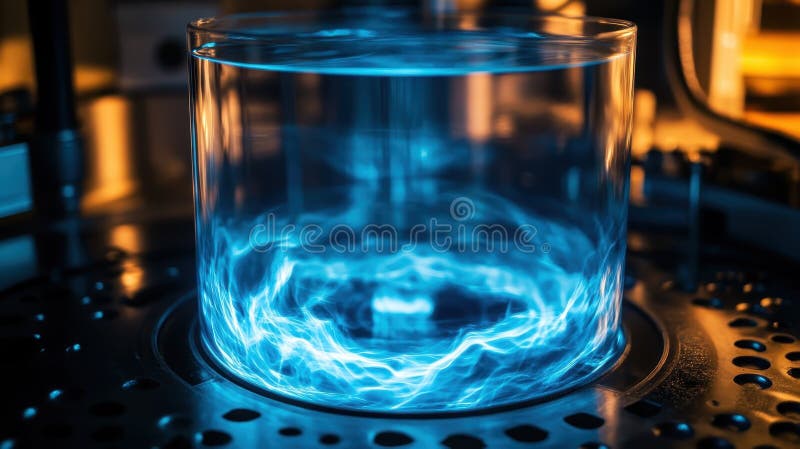 Superfluid Helium Vortex Displaying Unique Liquid Properties in Container Stock Illustration ...