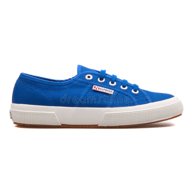 Superga Cotu Classic Blue Sneaker Editorial Stock Photo - Image of side ...