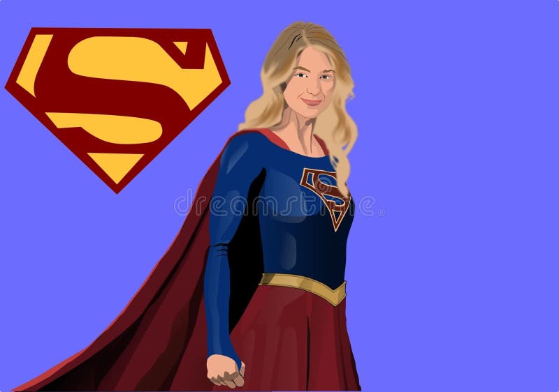 Supergirl stock illustration. Illustration of adult - 195665228