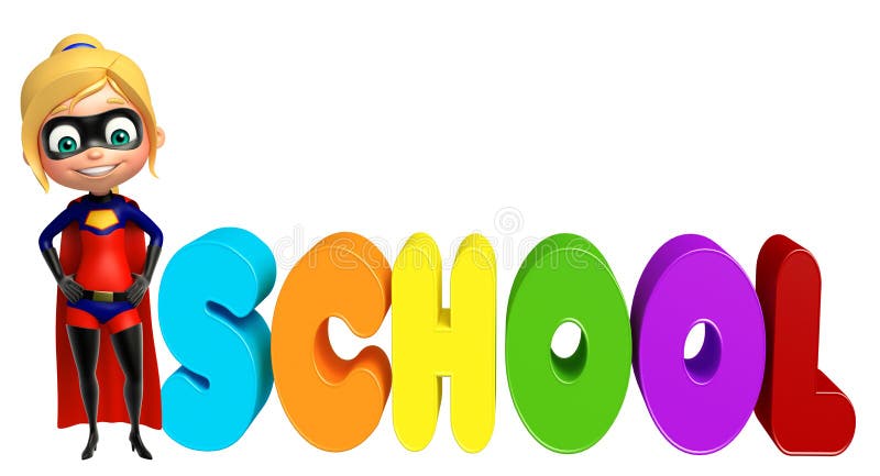 Supergirl with 123 Sign stock illustration. Illustration of protection ...