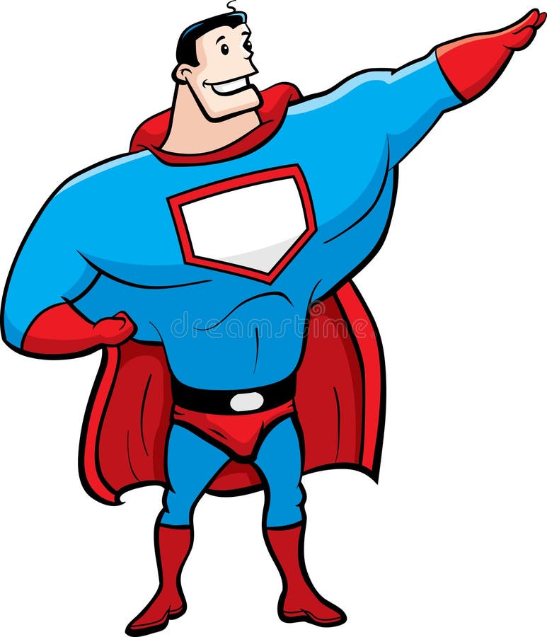 Cartoon Superheld Mann vektor abbildung. Illustration von abbildung ...