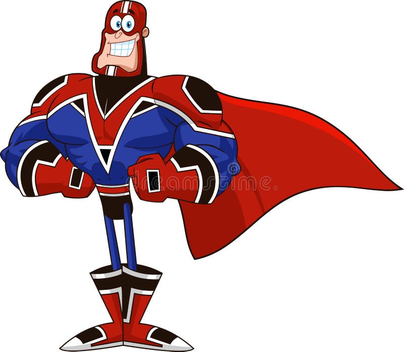 Superheld cartoon vector illustratie. Illustration of machtig - 199265890