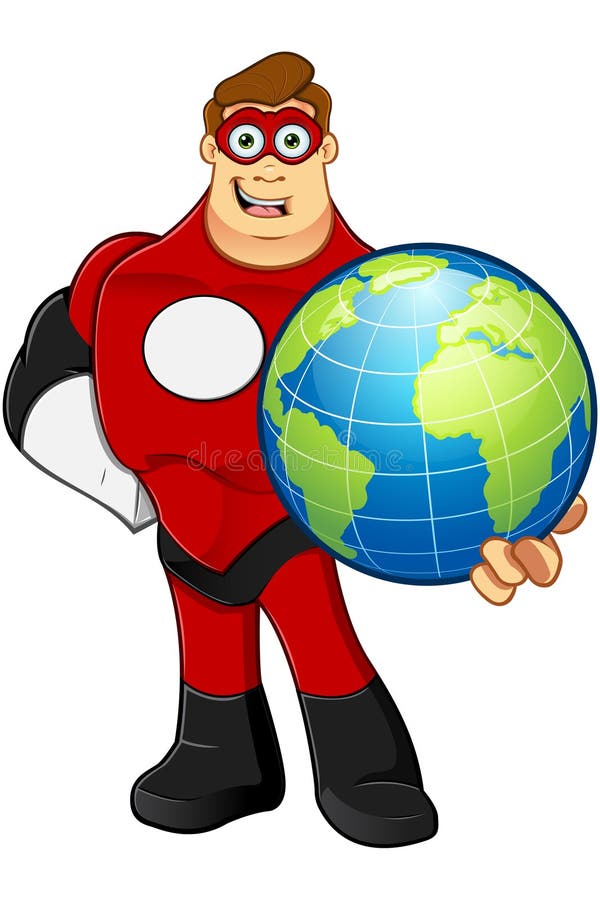 Superheld Im Roten Charakter Vektor Abbildung - Illustration von mann ...