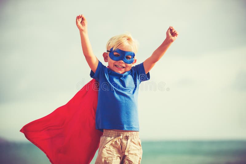 Superheld-Kind stockbild. Bild von zicklein, führer, leistung - 55122591