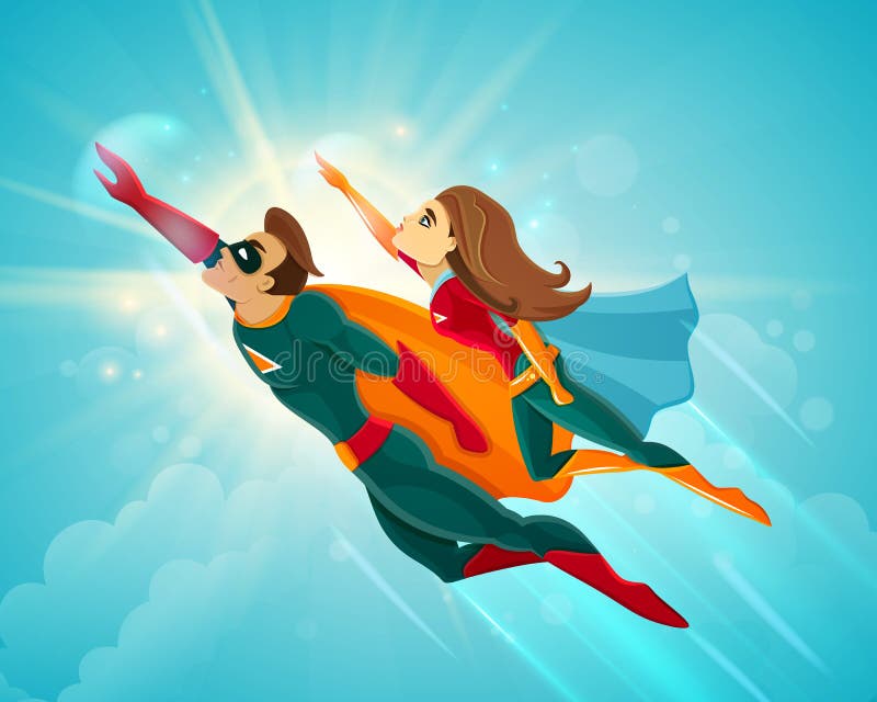 3d, Das Superhelden In Einem Tragenden Text Des Regenmantels Steuerfrei Fliegt Stock Abbildung ...