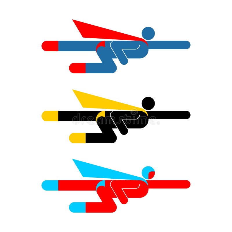 Superheld-Piktogramm E Mann Unglaubliches Abil Vektor Abbildung ...