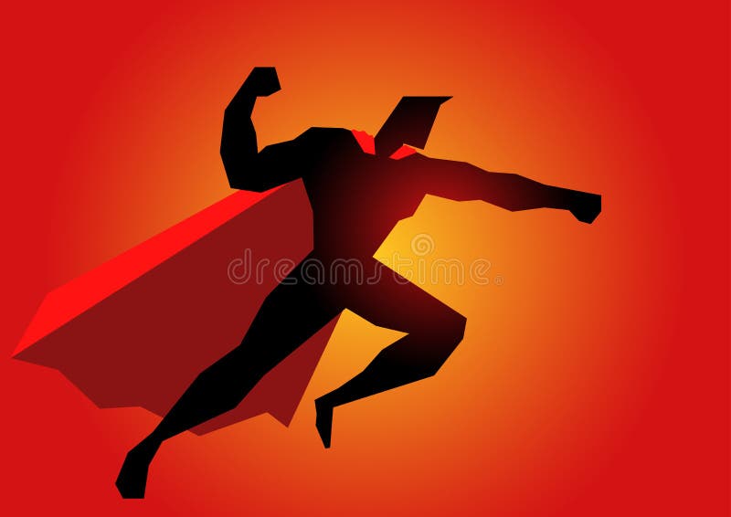 Superhero in action pose stock vector. Illustration of heroic - 122405148