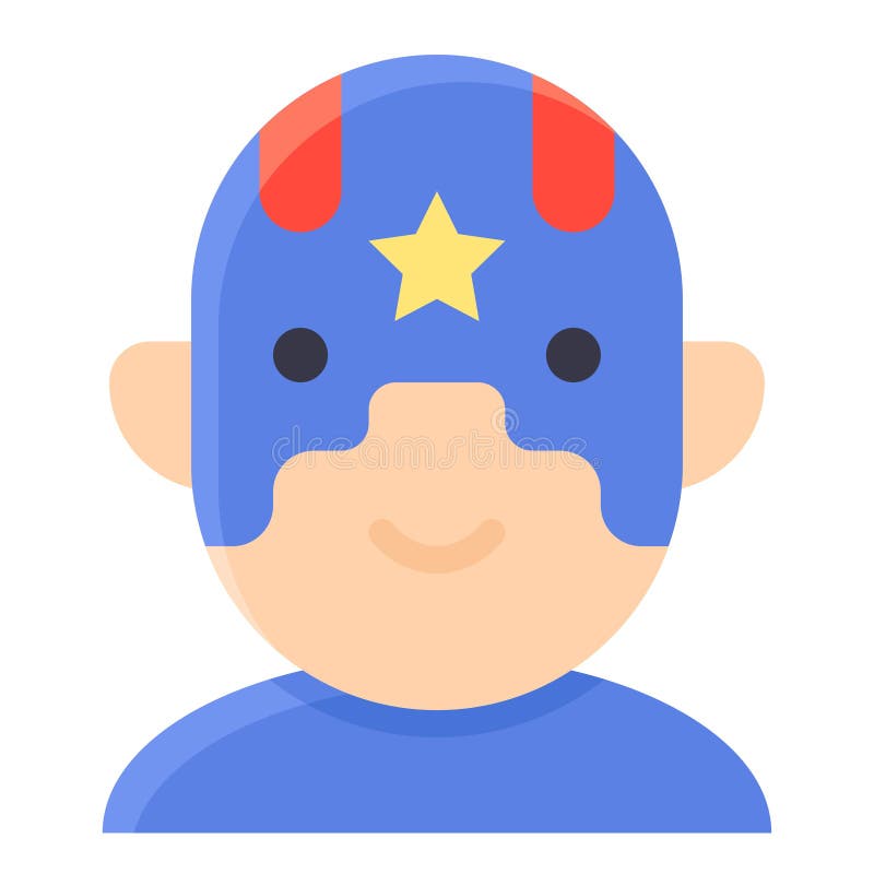 Superhero, Avatar, Icons in Sticker Style. Vector Illustration on White ...