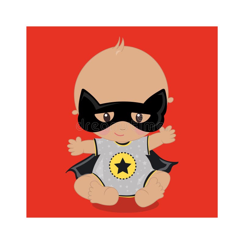Superhero Baby Batman 01 stock vector. Illustration of vector - 198991527