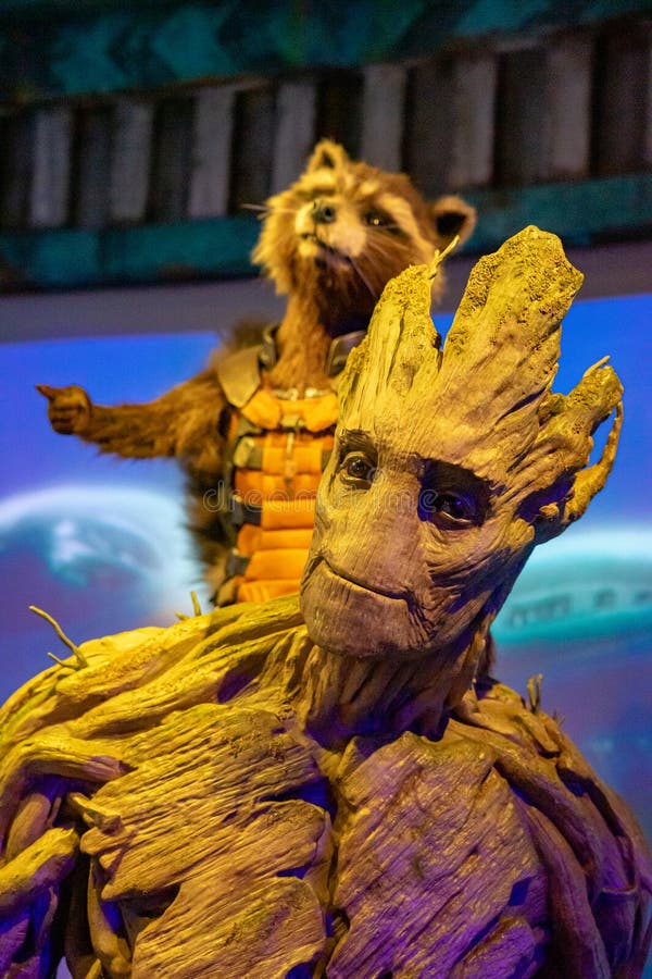 Superhero Baby Groot, Represented in Wax in Frontal Image. Editorial ...