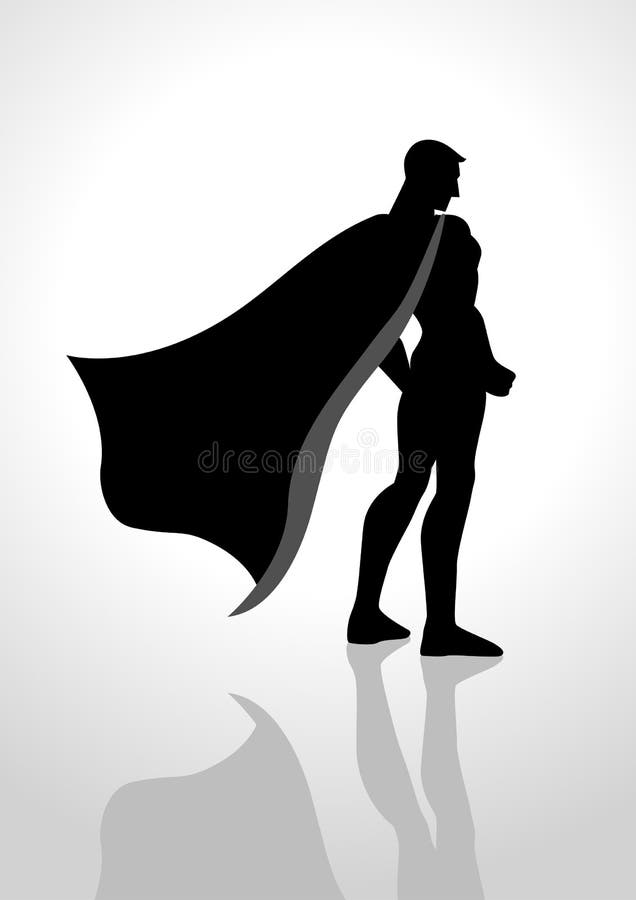 Superhero from back view stock vector. Illustration of view - 96792704
