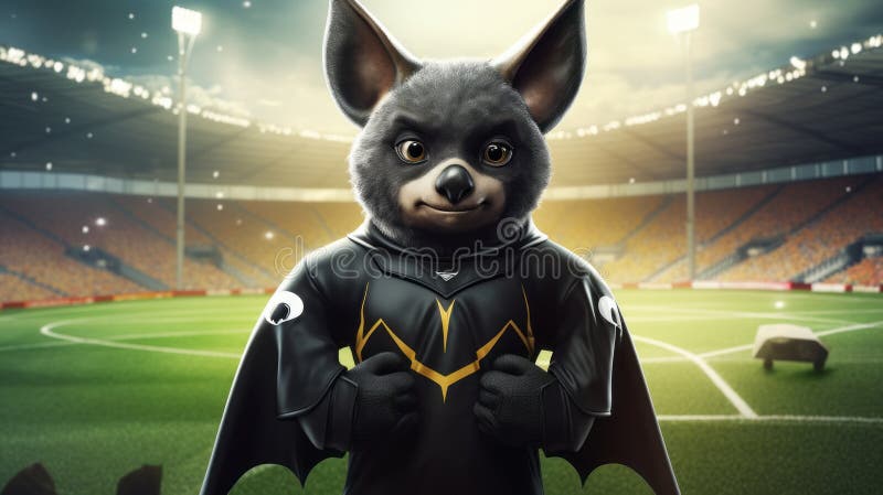Superhero Bat Stands Out on the Field Stock Illustration - Illustration ...