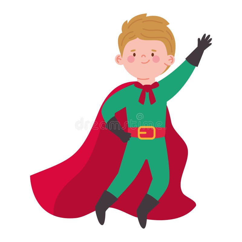 Superhero boy caped stock vector. Illustration of young - 331054127