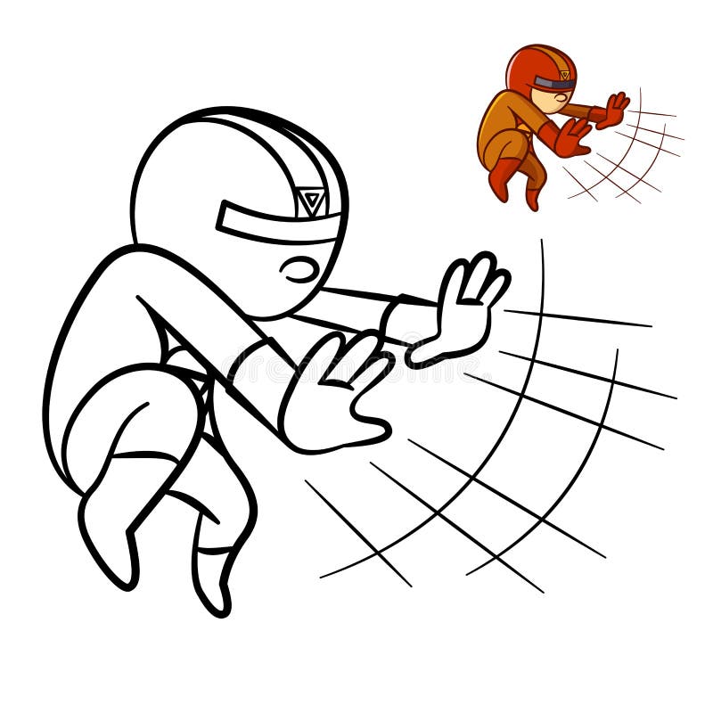 Superhero Boy Iron Sticker stock illustration. Illustration of people ...