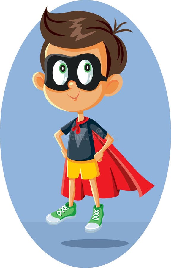 Superhero Boy Vector Illustration Cartoon Stock Vector - Illustration ...