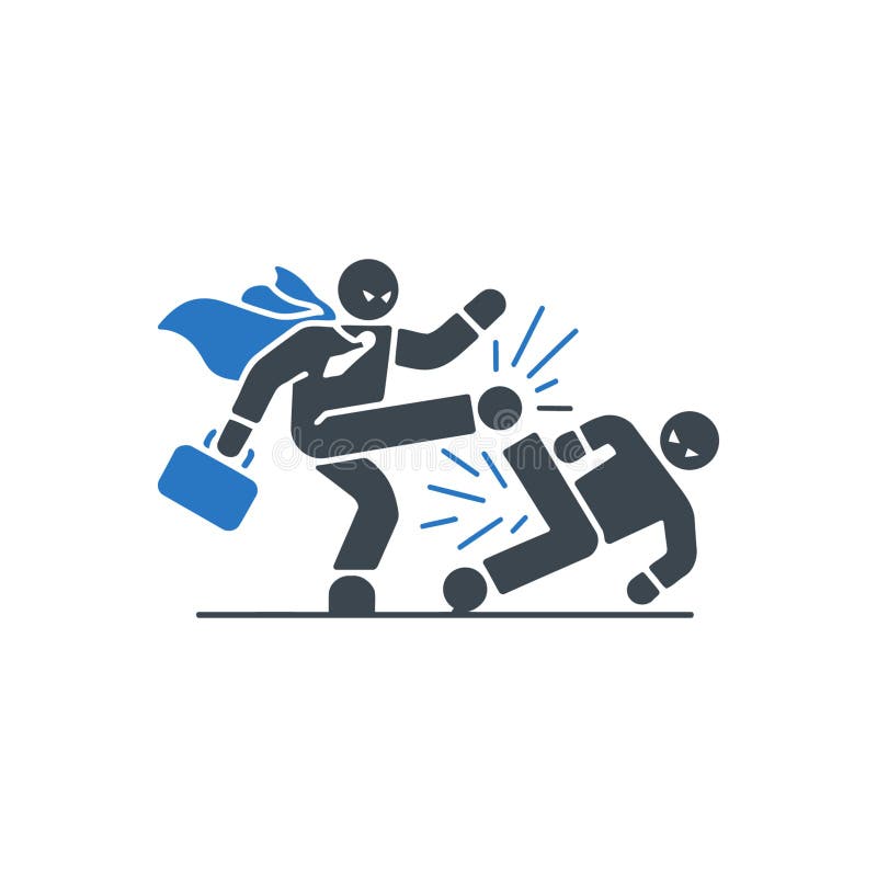 Superhero Business Fight Icon Stock Vector - Illustration of battle ...