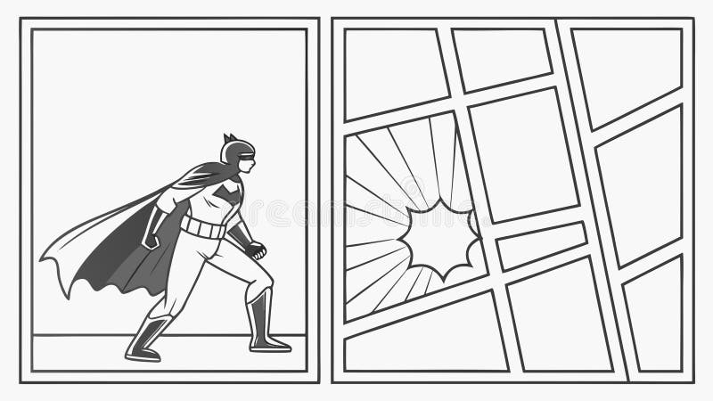 Comic Book Cape Man Stock Illustrations – 1,115 Comic Book Cape Man ...