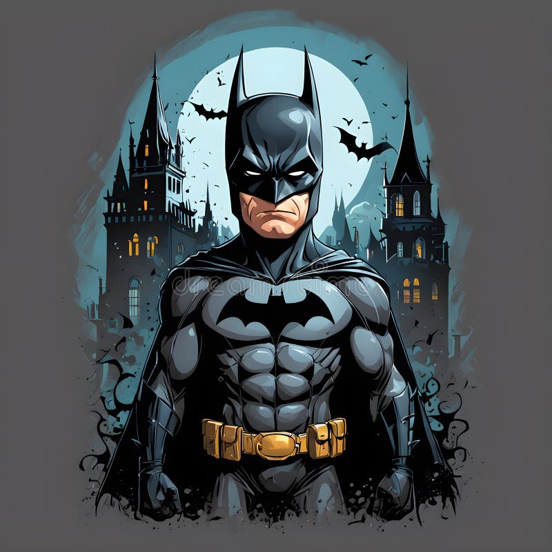 Batman. DC Comics Vector Illustration Poster Template Editorial Image ...