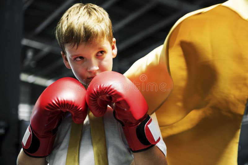 Superhero Champion Boxer Boy Strength Fighter Concept Stock Image ...