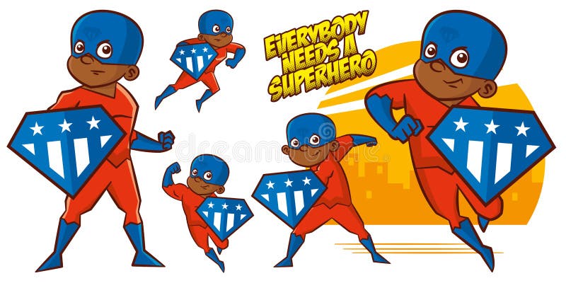 Superhero Character Superheroes Set Vector Illustration Design Stock ...