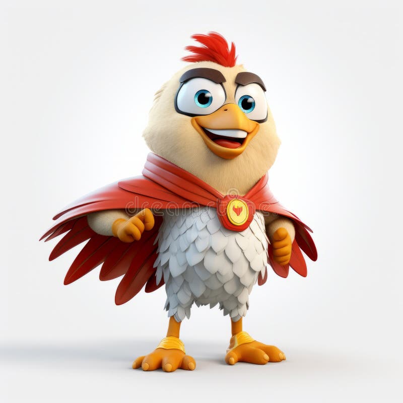 Superhero Chicken: a Playful 3d Rendering in Unreal Engine Stock ...