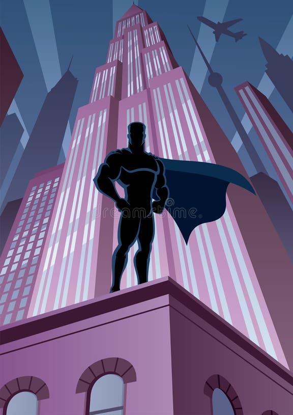 Superhero City Scene Stock Illustrations – 381 Superhero City Scene ...