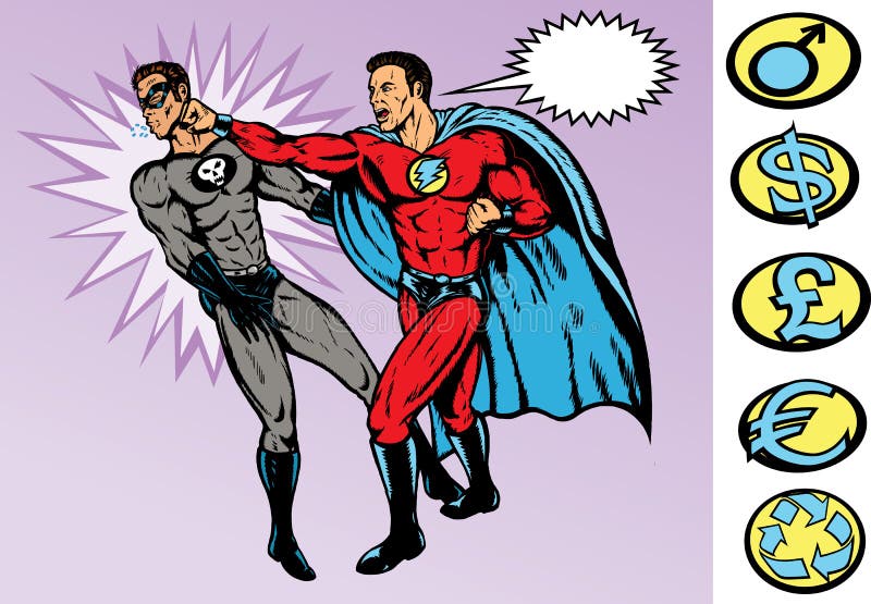 Superhero clobber! stock vector. Illustration of muscle - 9025316