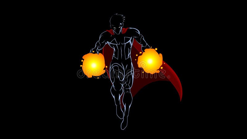 Superhero Comics Character Flying Stock Video - Video of character ...