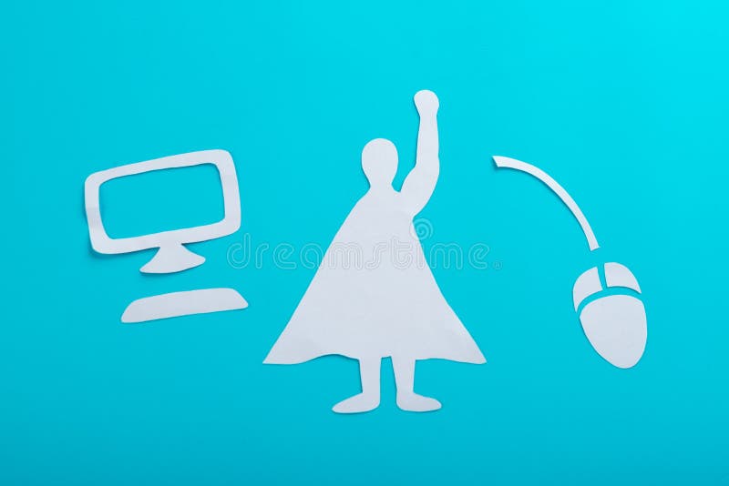 Superhero from Computer Game Stock Photo - Image of cloaks, occupation ...