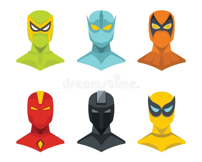 Superhero Banners Set editorial stock image. Illustration of flat ...