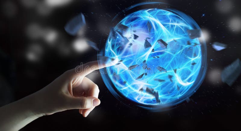 Superhero Creating a Power Ball with His Hand Stock Illustration ...