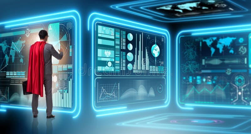 The Superhero in Data Management Concept Stock Photo - Image of ...