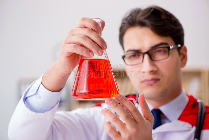 The Superhero Doctor Working in the Lab Hospital Stock Image - Image of ...