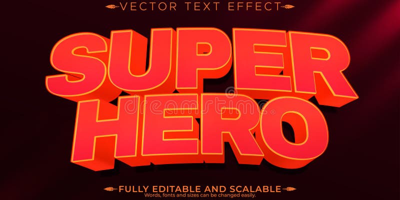 Superhero Editable Text Effect, Editable Power and Hero Text Style ...