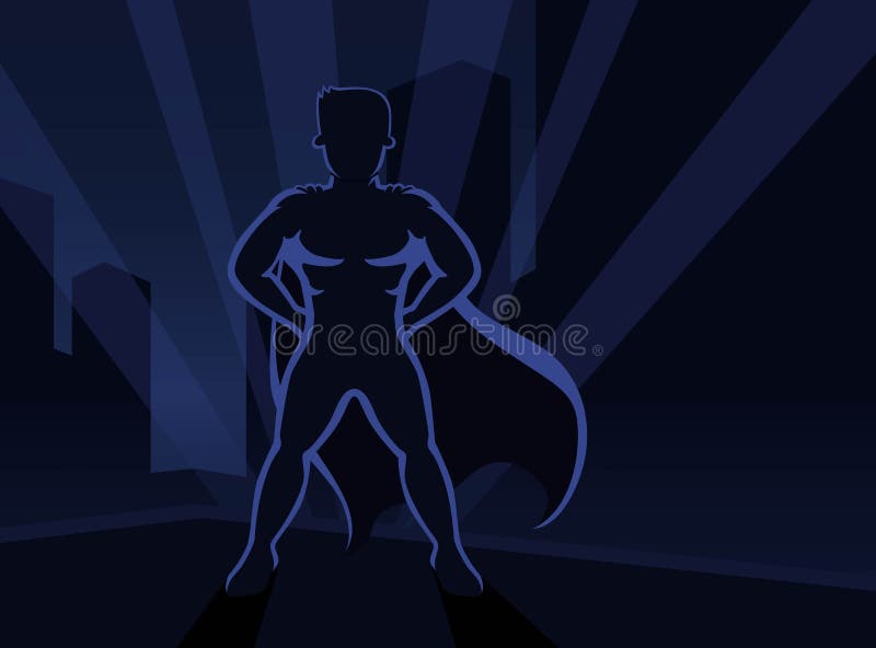 Superhero Flashlight City Vector Illustration Stock Vector ...