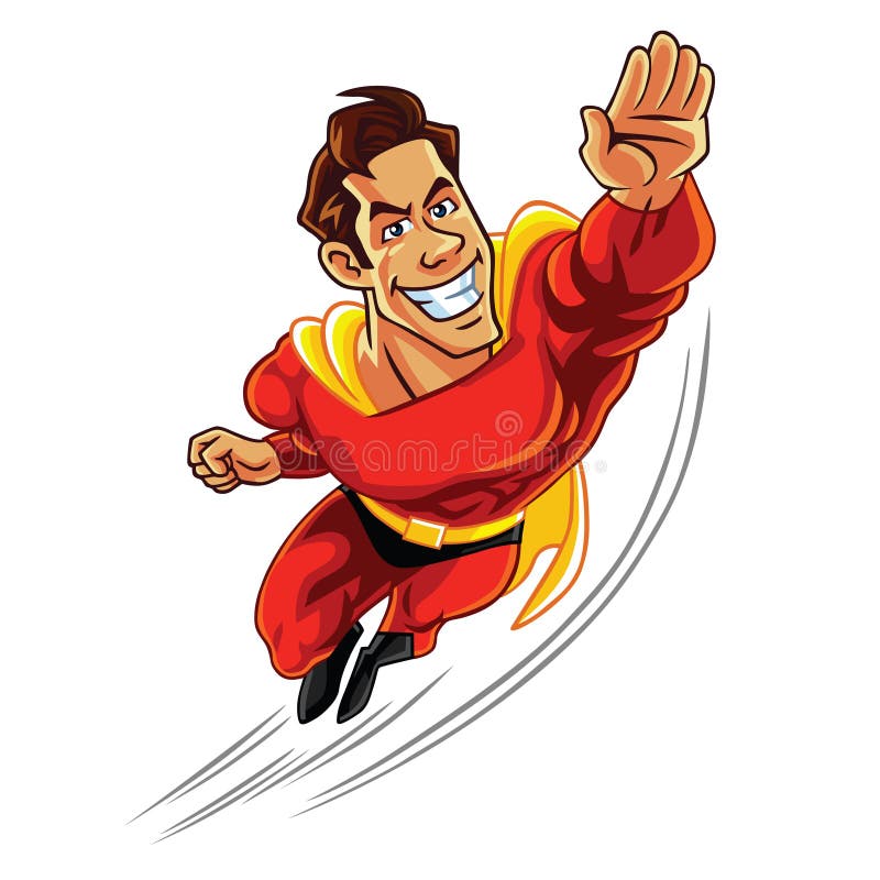 Superhero Flying Vector