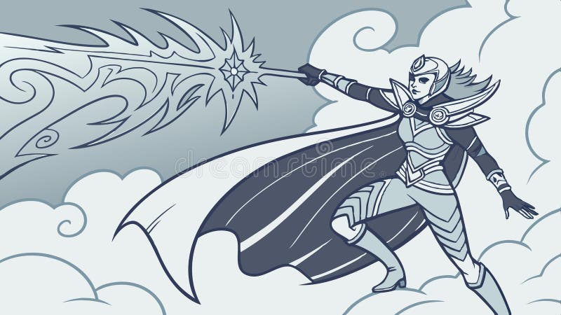 Superhero Flying Pose, Dynamic Action Vector Design Generative AI Stock ...