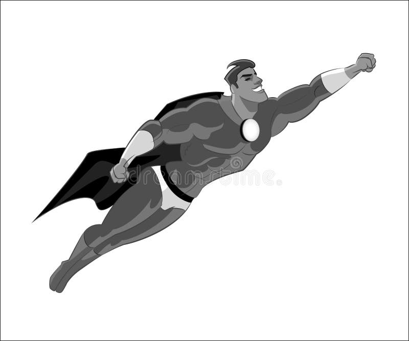 Superhero flying. stock vector. Illustration of costume - 103192598