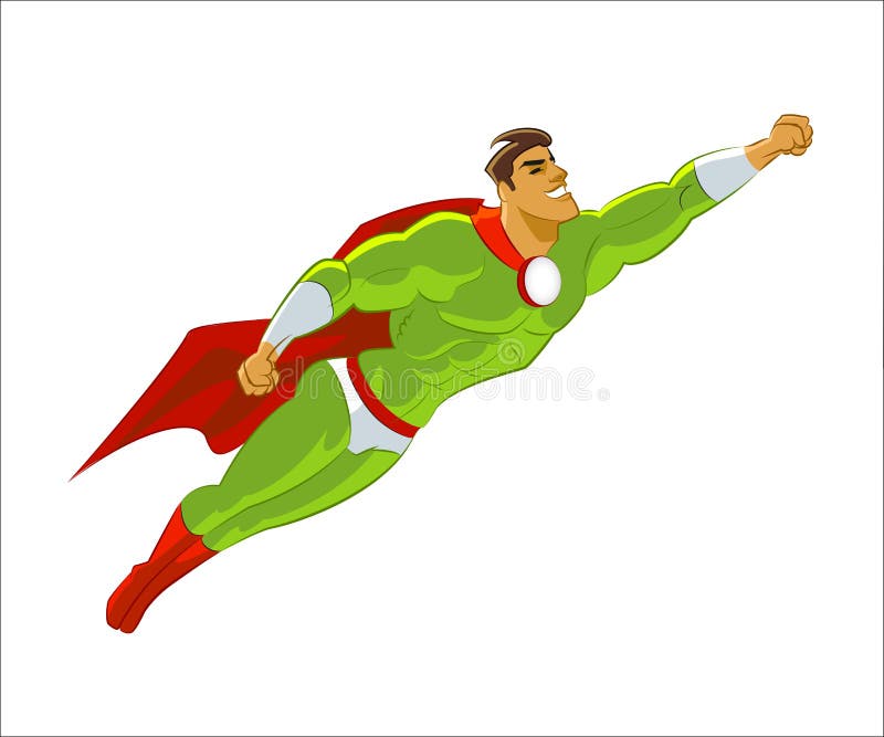 Cartoon superman flying stock vector. Illustration of body - 19074451
